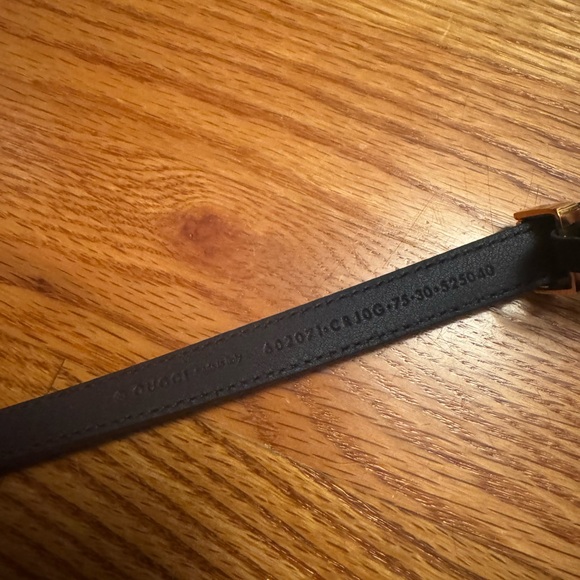 Gucci | Accessories | Gucci Dark Blue Belt With Gold Gg Logo | Poshmark